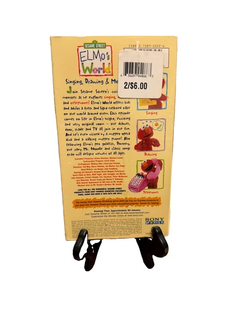 SESAME STREET ELMO'S World VHS Tape Singing Drawing & More New Sealed ...