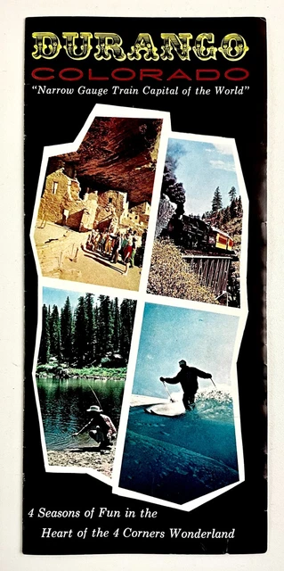 1970S DURANGO CO Narrow Gauge Train Capitol Vintage Travel Brochure ...