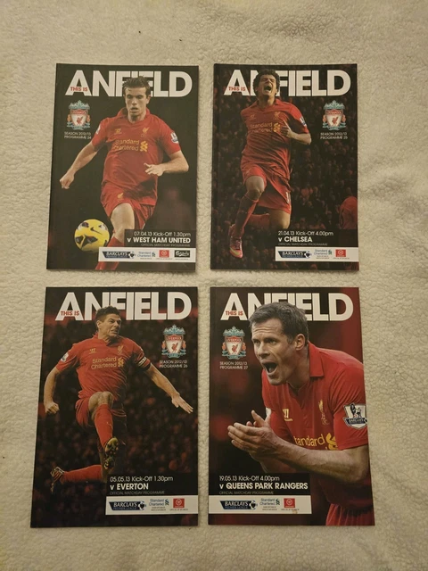 LIVERPOOL 2012/13 FOOTBALL Programmes - (See Description for Details) £ ...