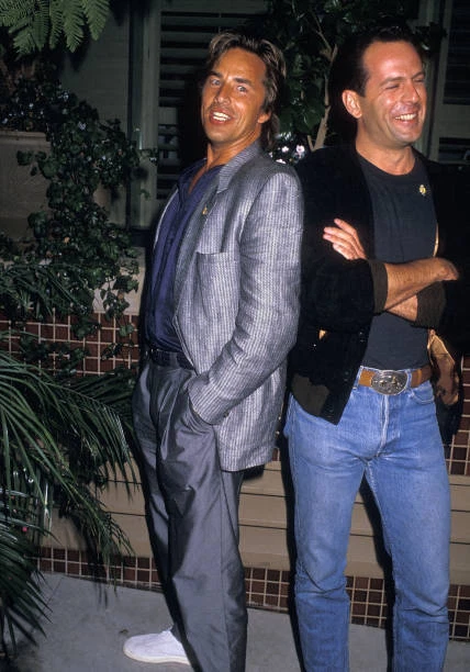 ACTOR DON JOHNSON and actor Bruce Willis 1987 OLD PHOTO 4 $9.00 ...