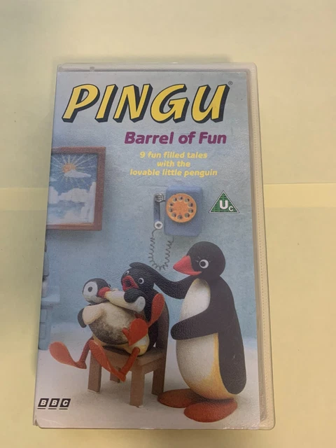 PINGU : BARREL OF FUN - VHS Video - Includes 9 Pingu Tales 1991 BBC ...