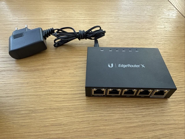 UBIQUITI EDGEROUTER ER-X 5 Port Gigabit LAN/WAN Router Black with POE ...