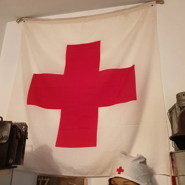 DRAPEAU CROIX ROUGE médical DRK - allemand ww2 39-45 WH LW SANITÄTER ...