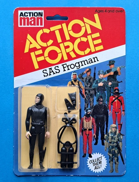 ACTION FORCE - GI JOE - SAS Frogman Figure - vintage PALITOY 12 back ...
