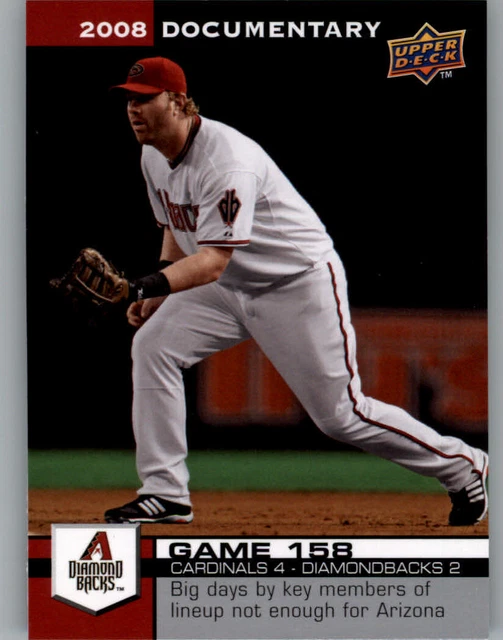 CARTE DE BASEBALL documentaire 2008 Upper Deck Arizona Diamondbacks ...