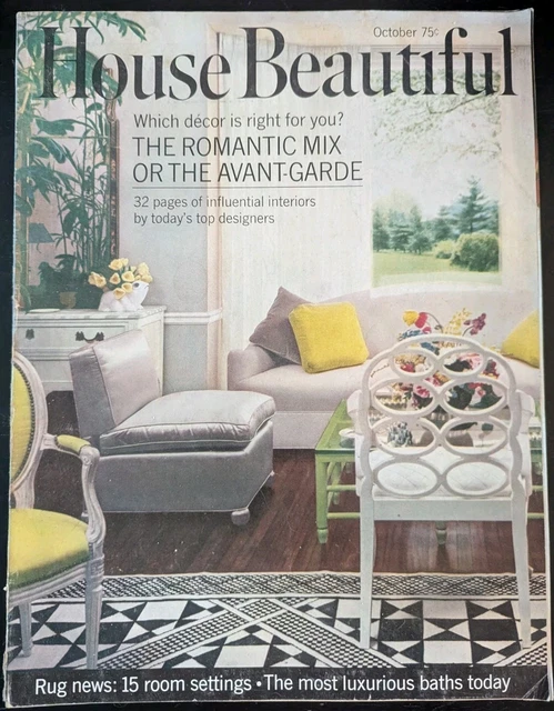 HOUSE BEAUTIFUL MAGAZINE OCTOBER 1968 RETRO ADS -MID CENTURY MODERN ...
