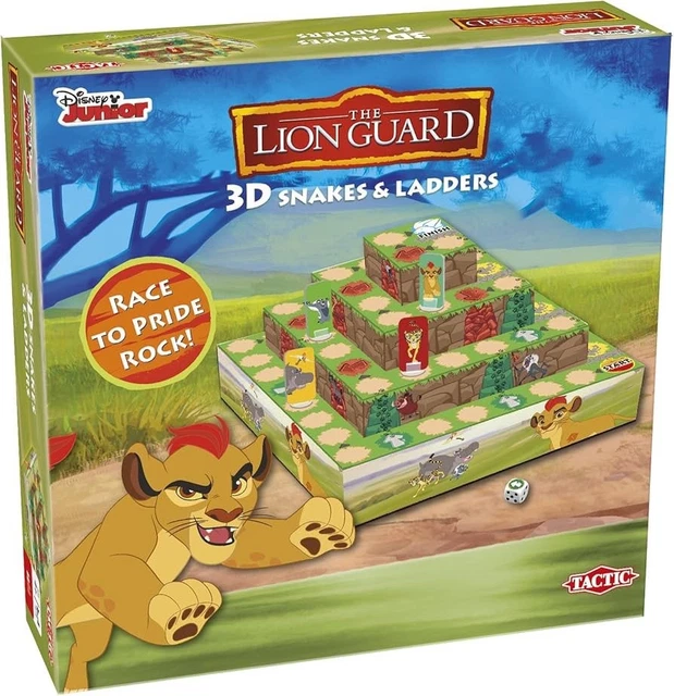 DISNEY JUNIOR THE Lion Guard - 3D Snakes & Ladders By Tactic £11.69 ...