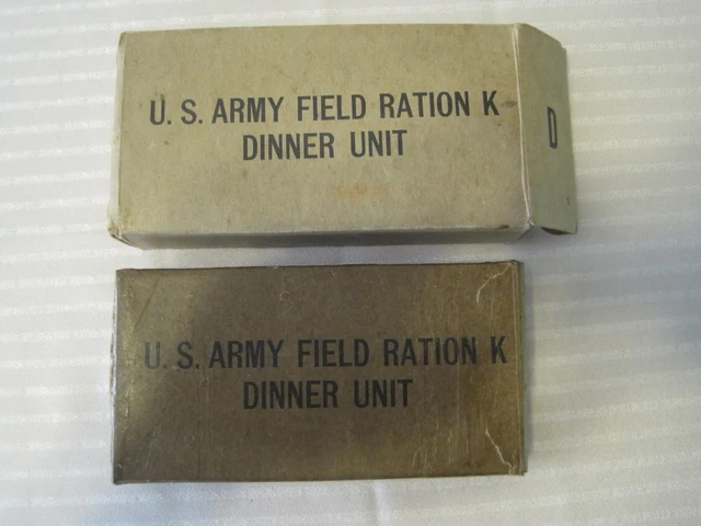 ORIGINAL EARLY WW2 K-RATION U.S ARMY FIELD RATION K DINNER UNIT $123.00 ...