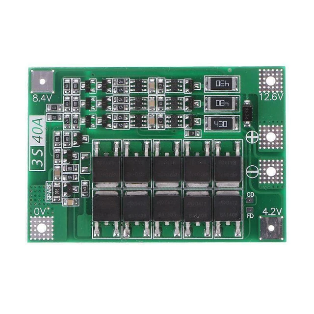 3S 40A 18650 Li-Ion Lithium Battery Charger Protection Board For Drill ...