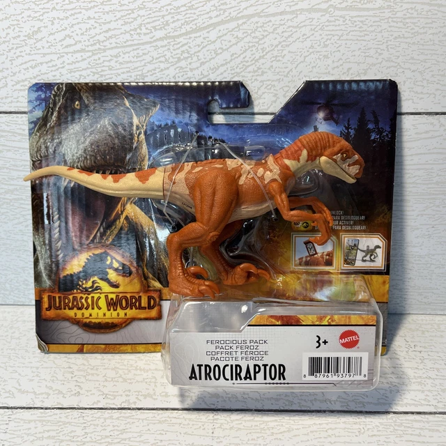 JURASSIC WORLD DOMINION Ferocious Pack Atrociraptor Dinosaur Ages 3 ...