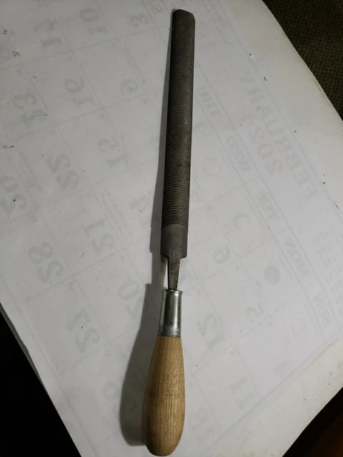 VINTAGE HELLER USA 12” Inch Vixen Rasp File Half Round Milled ...