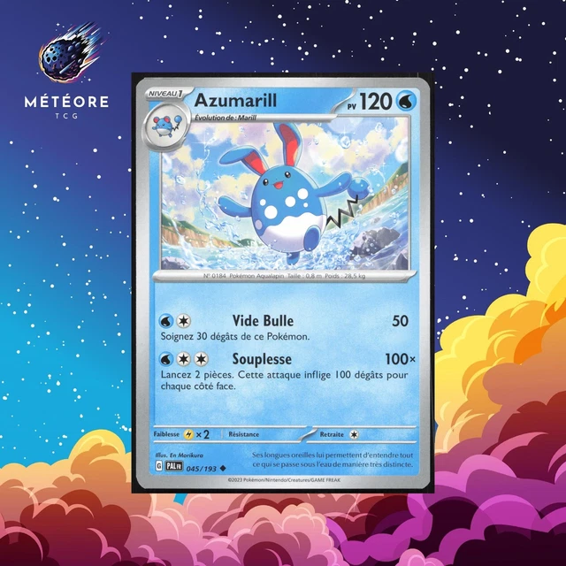 CARTE POKÉMON AZUMARILL 045/193 Évolutions à Paldea Français EUR 1,40 ...