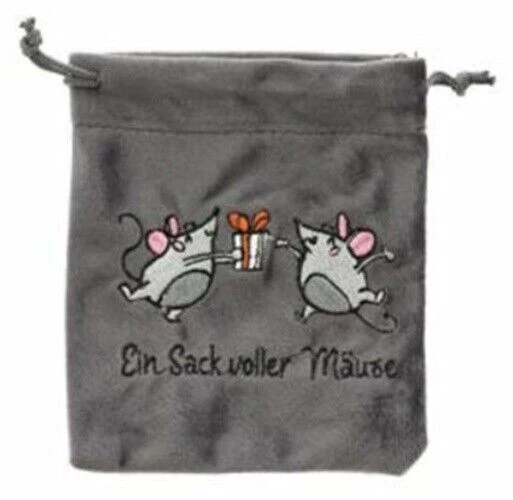 GELDGESCHENK GELDSACK GELDBEUTEL mit Stickerei Ein Sack voller Mäuse ...