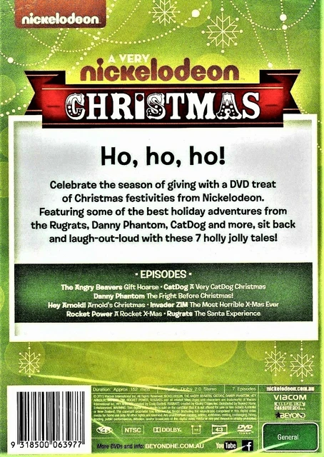 A VERY NICKELODEON Christmas DVD RUGRATS DANNY PHANTOM CATDOG+MORE R4 ...