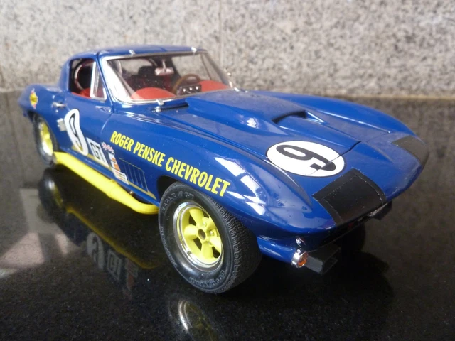 1:18 EXOTO/MOTORBOX, CORVETTE Sting Ray, Penske/Sunoco, 1966 Sebring ...
