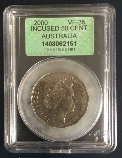 2000 AUSTRALIA 50C FIFTY CENT INCUSED MILLENNIUM FLAG COIN APCGS GRADE VF-35🇦🇺 $259.00 - PicClick AU