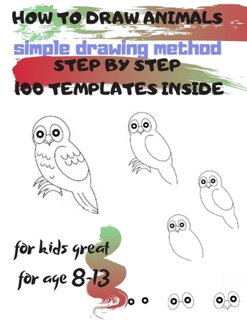 HOW TO DRAW ANIMALS simple drawing method STEP BY STEP 100 TEMPLATES ...