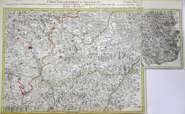 CZECHIA OLOMOUC TESCHEN Hradisch Original Copperplate Map Iaeger 1789 £ ...