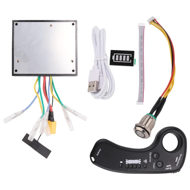 36V BRUSHLESS DUAL Motor Electric Skateboard Controller Set Longboard ...