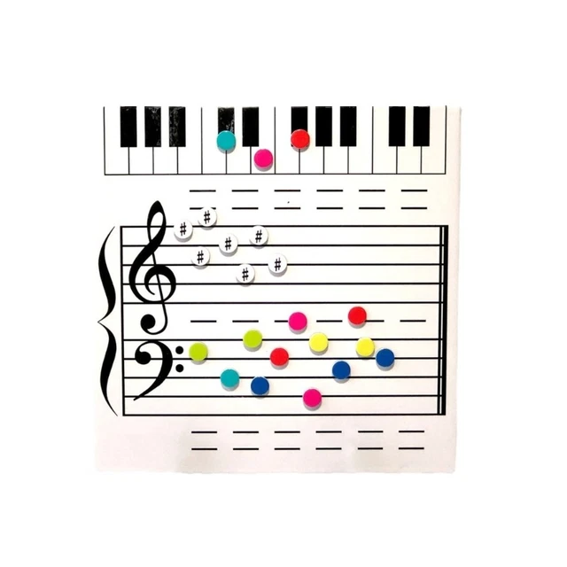 MUSIC BOARD FOR Kids Students with Smooth Writing Surfaces & Dry Erases ...
