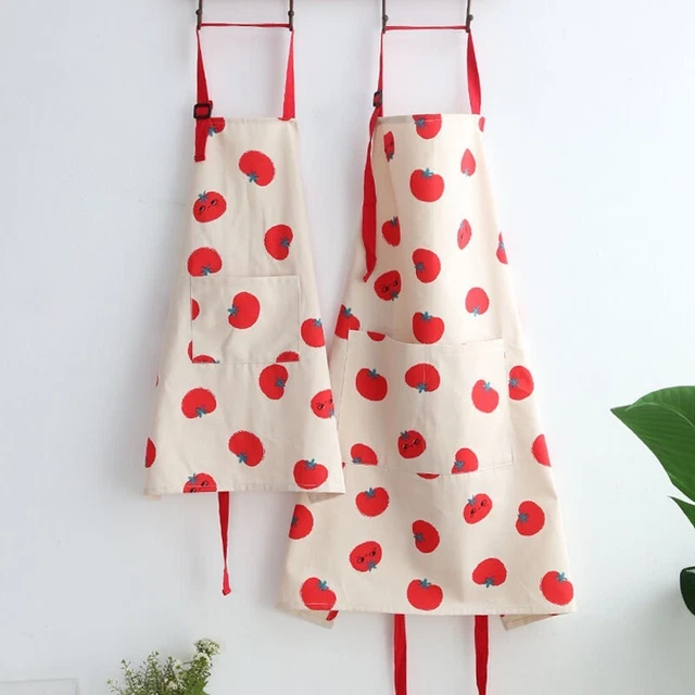 PARENT-CHILD LOVELY TOMATO Apron Set for Cooking DIY Holiday BBQ ...