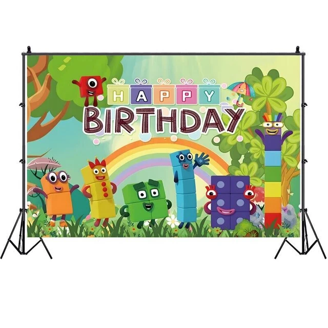 NUMBER BACKDROP KIDS Happy Birthday Party Photo Background Banner Props ...