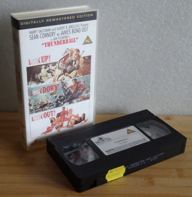 THUNDERBALL : JAMES Bond 007 Digitally Remastered VHS Video [1992] PES ...