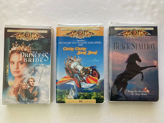 3 CLASSIC MGM VHS Tapes- The Princess Bride, Chitty Chitty Bang, Black ...