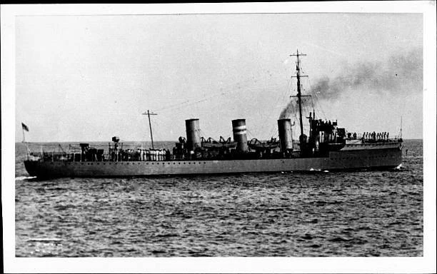BRITISH ROYAL NAVY Battleship Destroyer HMS Wescot SHIPPING NAVAL OLD ...