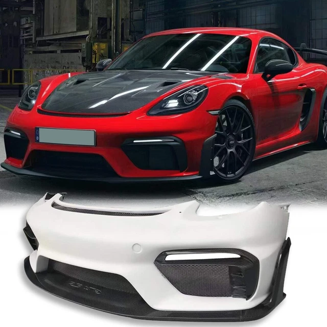 HALF CARBON FIBER front bumper For Porsche 718 Boxster Cayman upgrade ...