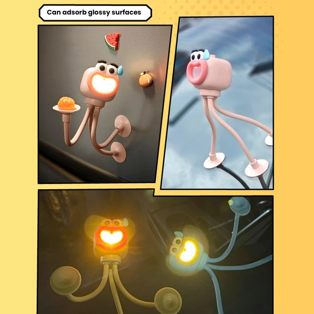 SUCTION CUP DESK Lamp Variable Shape Flexible Adjustment Funny Night ...