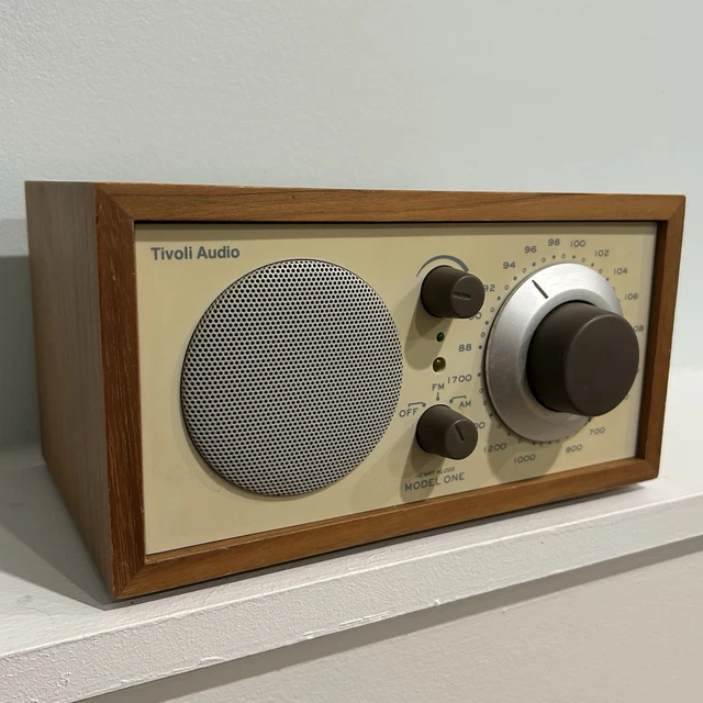 TIVOLI AUDIO MODEL One Tabletop AM/FM Radio, AUX Input, Walnut/Beige ...