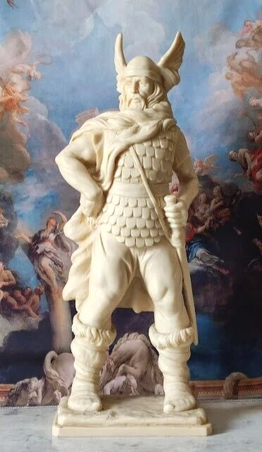 STATUE GUERRIER VIKING Ragnar Roi Barbare En Oxolyte Signee Jep Warrior ...