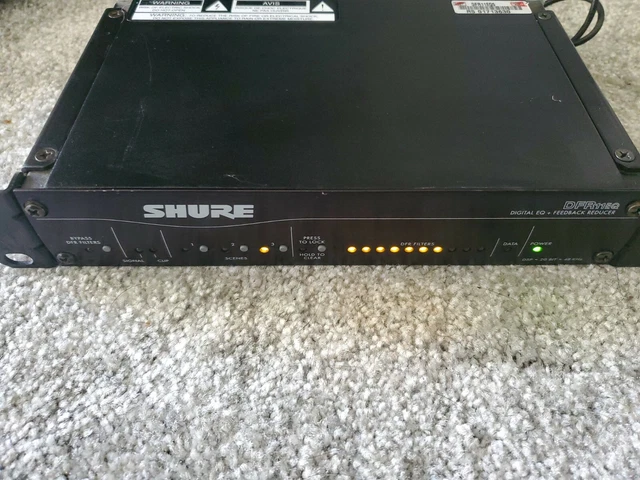 SHURE DFR11EQ HALF Rack 1U Digital EQ Feedback Reducer Equalizer ...