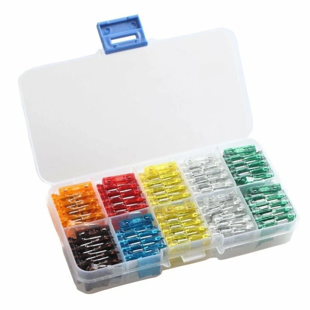100 PIÈCES MICRO Mini assortiment de fusibles profil bas pour voitures et motos EUR 13,85 ...