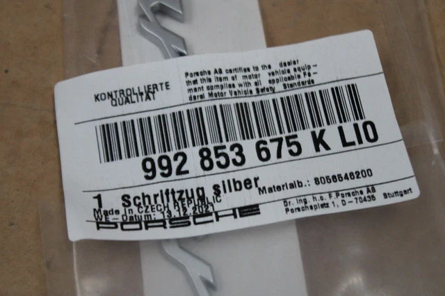 ORIGINAL PORSCHE 992 Schriftzug Logo 911 Carrera Emblem Hinten ...