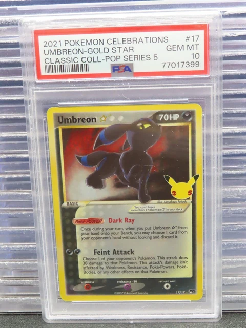 2021 POKEMON CELEBRATIONS Umbrion Gold Star Classic Series 5 #17 PSA 10 Gem Mint EUR 32,36 ...