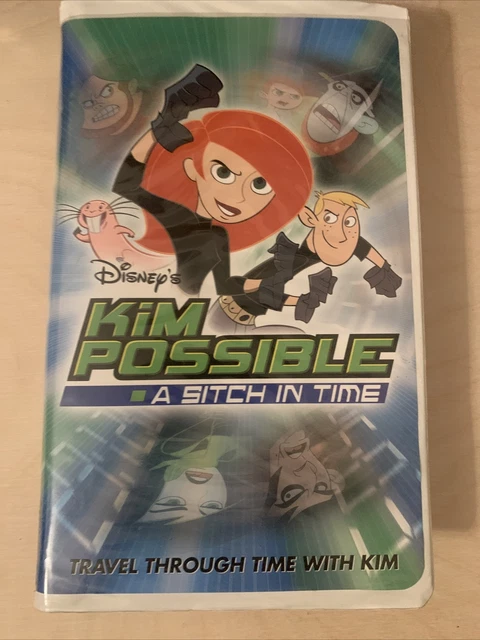 DISNEY'S KIM POSSIBLE - A Sitch In Time 2004 VHS Cartoon Clamshell Case ...