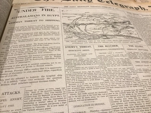 OLD NEWSPAPER 1915 wwi anzac map turkey soldier photos roseberry sydney ...