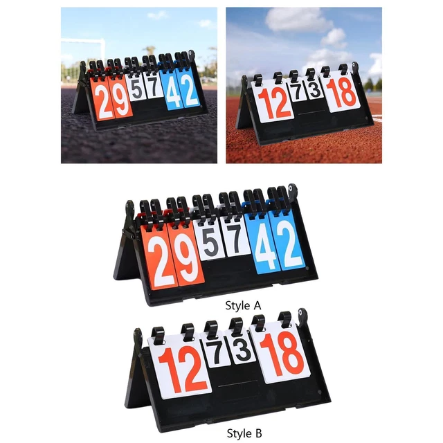 SCORE BOARD SCORE Card Flipper Sports Scoreboard Score Keeper for Table ...