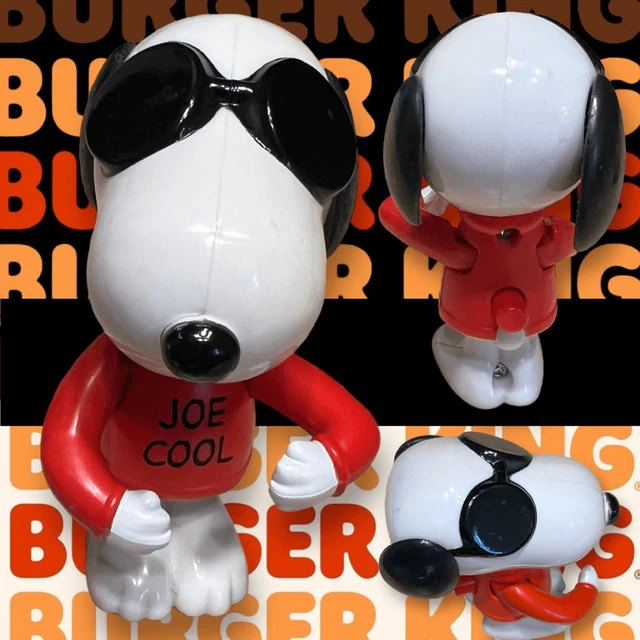 SNOOPY JOE COOL Hard Plastic Push Button Arms Move Peanuts Collection ...