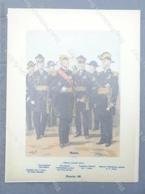 MAURICE RACCAPRICCIANTE MARINA Officiers Figura Incisione Militaire ...