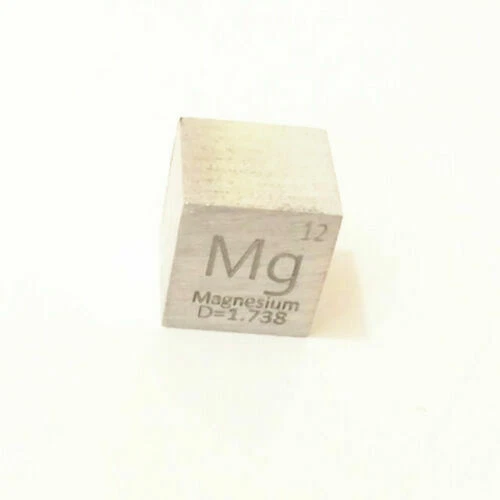 99.99% PURE MAGNESIUM Mg Carved Element Periodic Table 10 mm Cube $7.82 ...