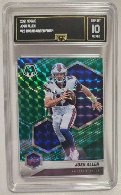2021 PANINI MOSAIC Josh Allen #29 Green Prizm GMA Gem Mint 10 Buffalo Bills QB $8.99 - PicClick CA