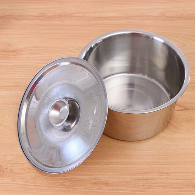 STAINLESS PAN MIXING Bowls with Lids Seasoning Storage Container £12.88 ...