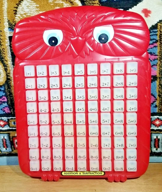 MAGIC MATH RED Owl Push and See Addition Subtraction Educational ...