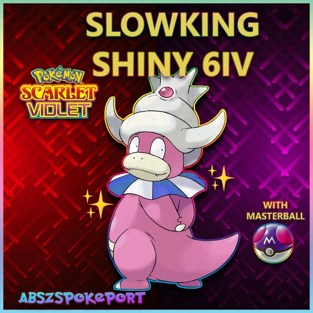 SLOWKING SHINY 6IV/POKEMON Scarlet and Violet/Raid Battle Ready/ Fast ...