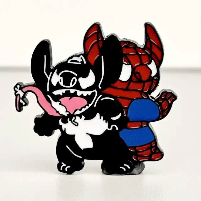 LILO AND STITCH Spider-Man Venom Pin Disney Figure Badge Marvel Legends ...