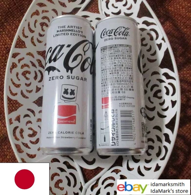 COCA COLA ZERO can JAPAN Tall 330ml Coke MARSHMELLO'S Design 2022 White ...