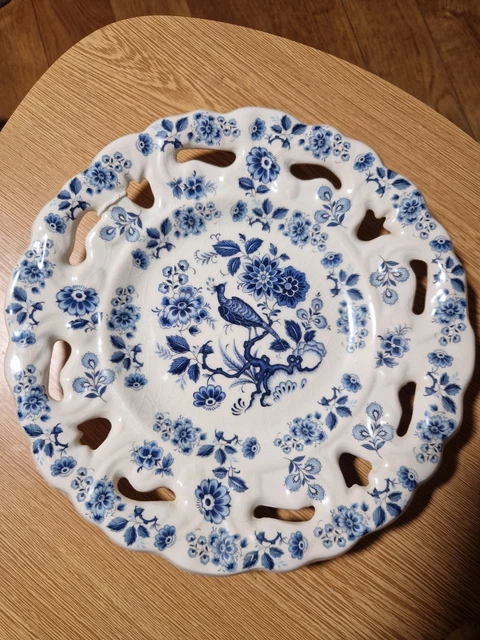 JOLIE ASSIETTE AJOURÉE Ancienne Faïence Delft By H.BEQUET EUR 50,00 ...